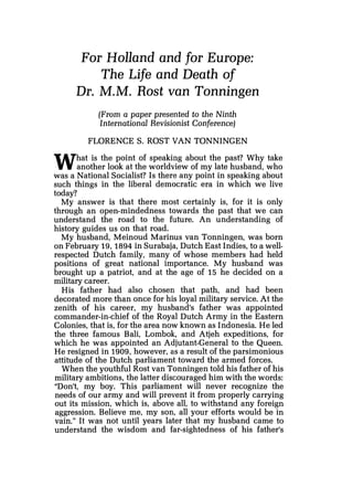 Florence rost van tonningen for holland and for europe- the life and ...