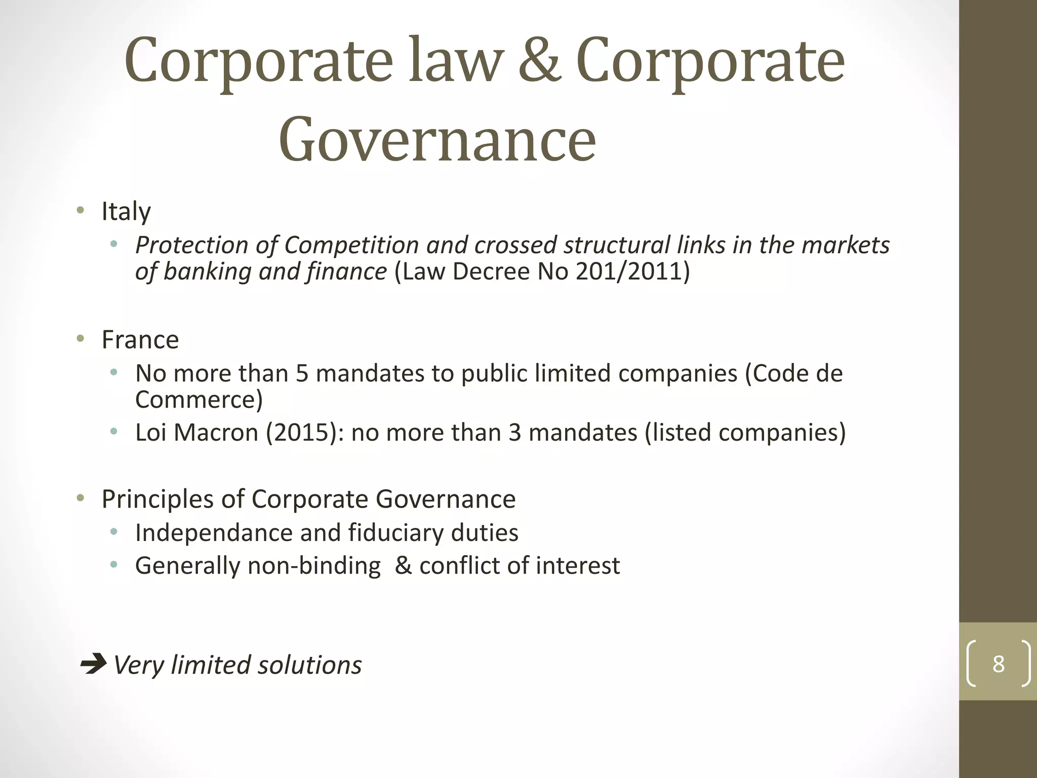 Interlocking Directorates and Anti-Competitive Risks ? An Enforcement ...