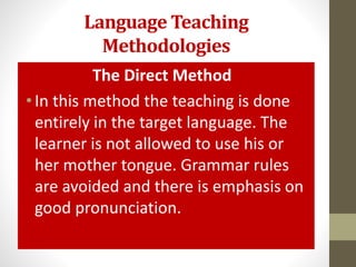 Methods used in Teaching Language and Literature | PPTX