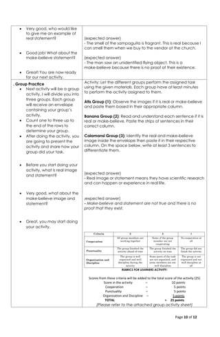 Detailed Lesson Plan in ENGLISH-6-REAL-AND-MAKE-BELIEVE-IMAGES | PDF