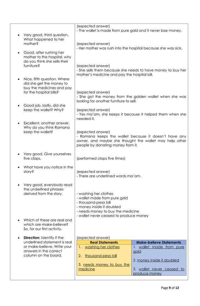 Detailed Lesson Plan in ENGLISH-6-REAL-AND-MAKE-BELIEVE-IMAGES