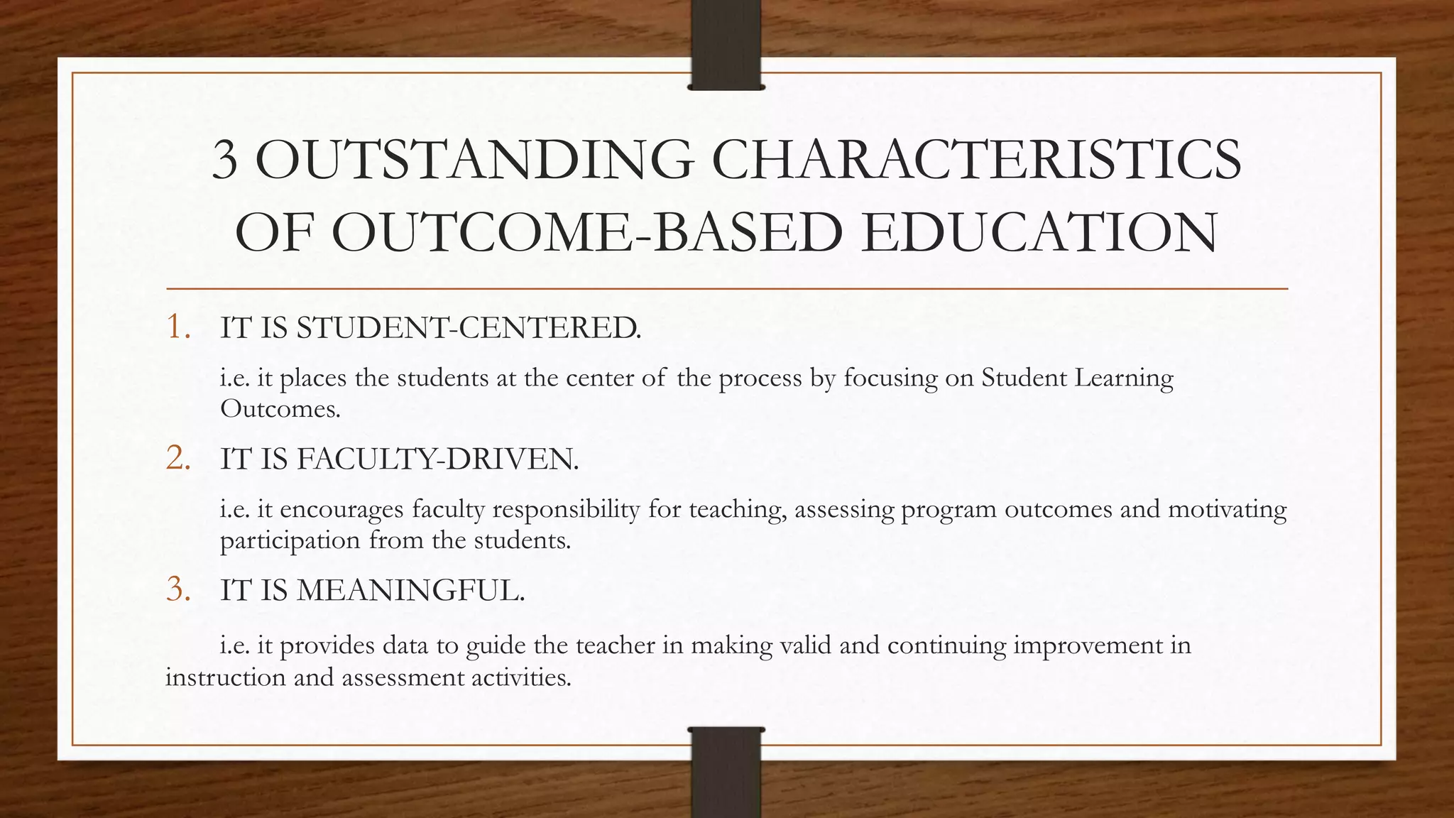 Shift to educational focus from content to learning outcome | PPTX