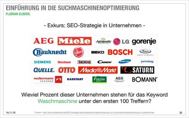 Einführung in die Suchmaschinenoptimierung