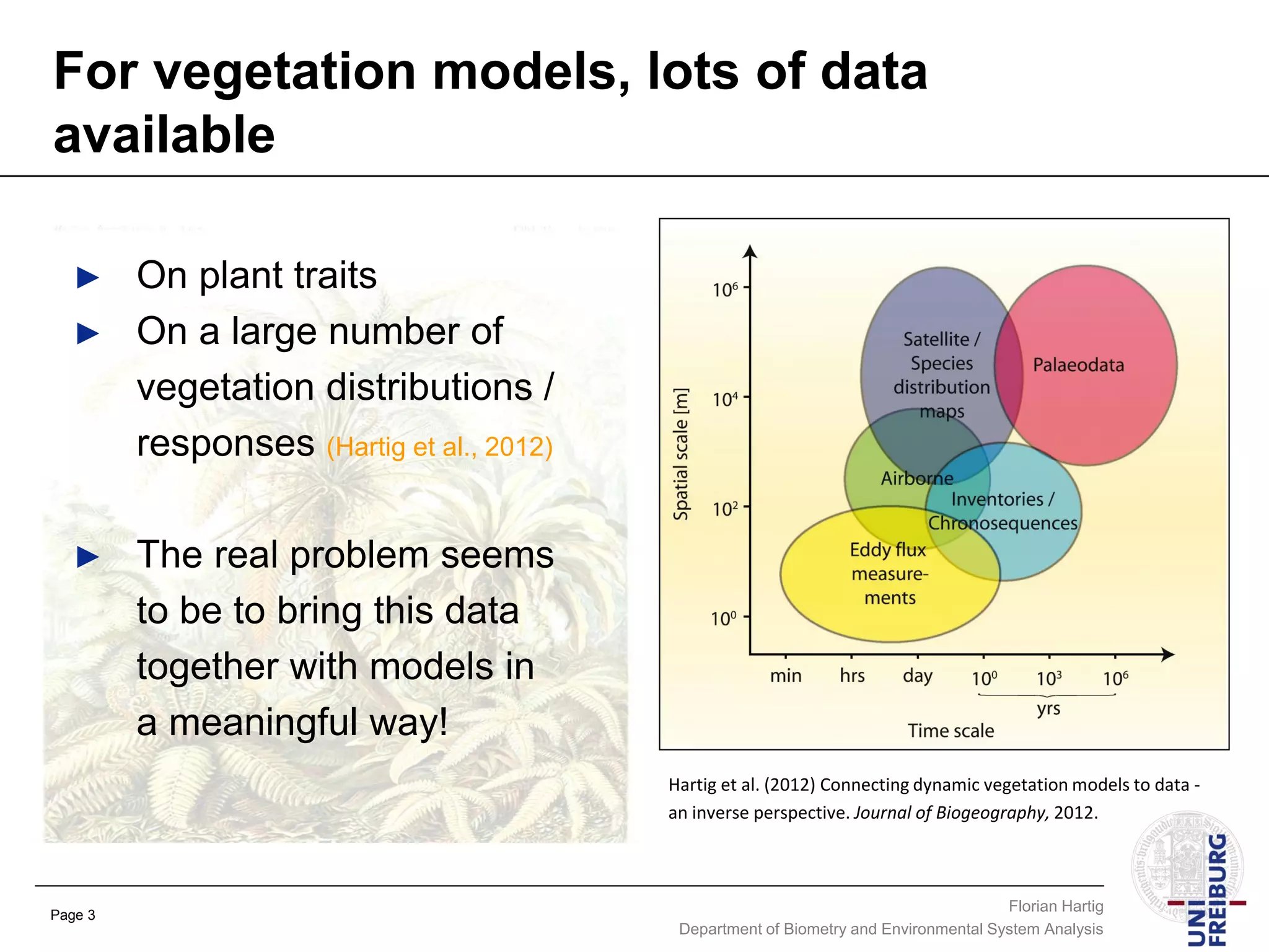 GFÖ 2013 Talk: Connecting dynamic vegetation models to data - an inverse perspective | PPT
