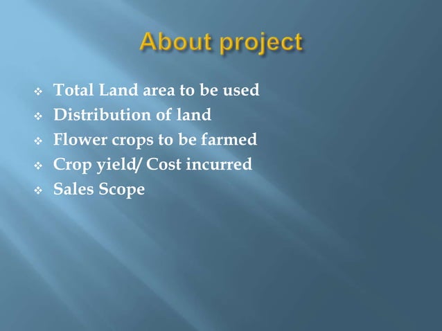Floriculture project | PPT