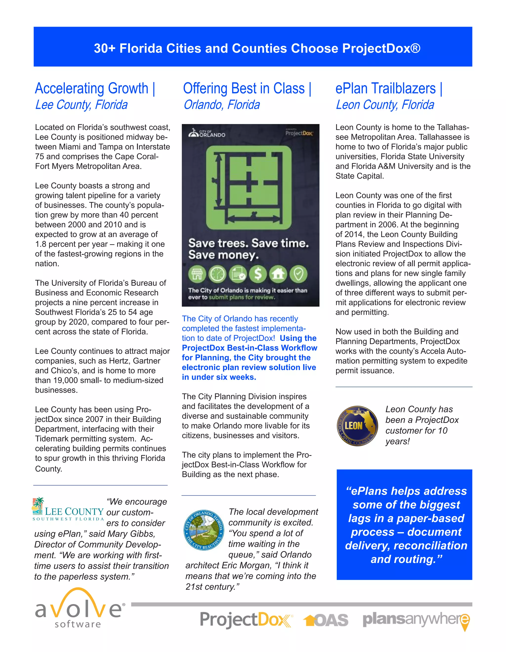 EPR Case Study: 30+ Florida Cities and Counties Choose ProjectDox® | PDF