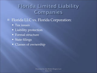 Florida Business Entities | PPT