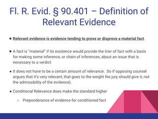 Florida evidence | PPTX