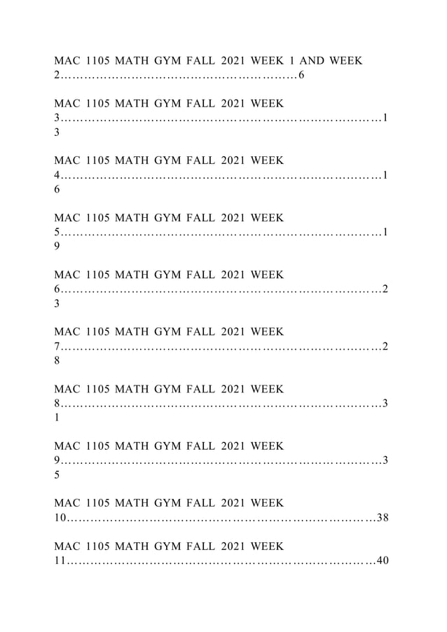 FLORIDA INTERNATIONAL UNIVERSITY MATH GYM STUDENT | DOCX
