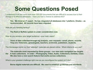 Florida Memory Project and Usability | PPTX | Databases | Computer Software and Applications