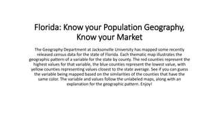 Florida Population Quiz by JU Geography Department | PPTX