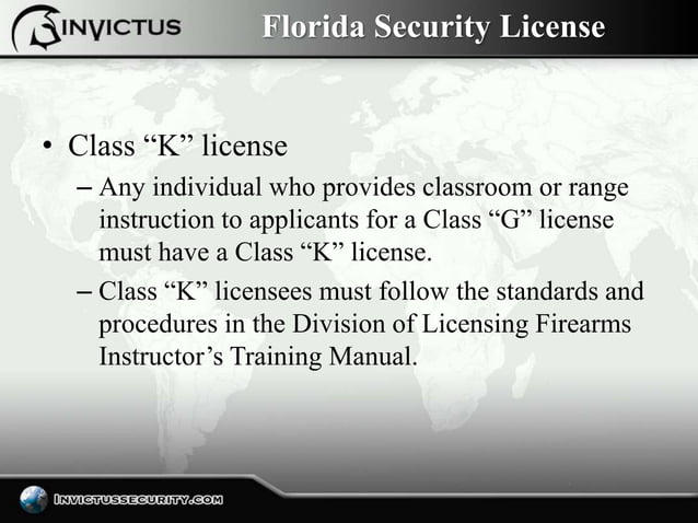 Florida Security License Types | PPT