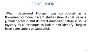 Florigen concept | PPTX