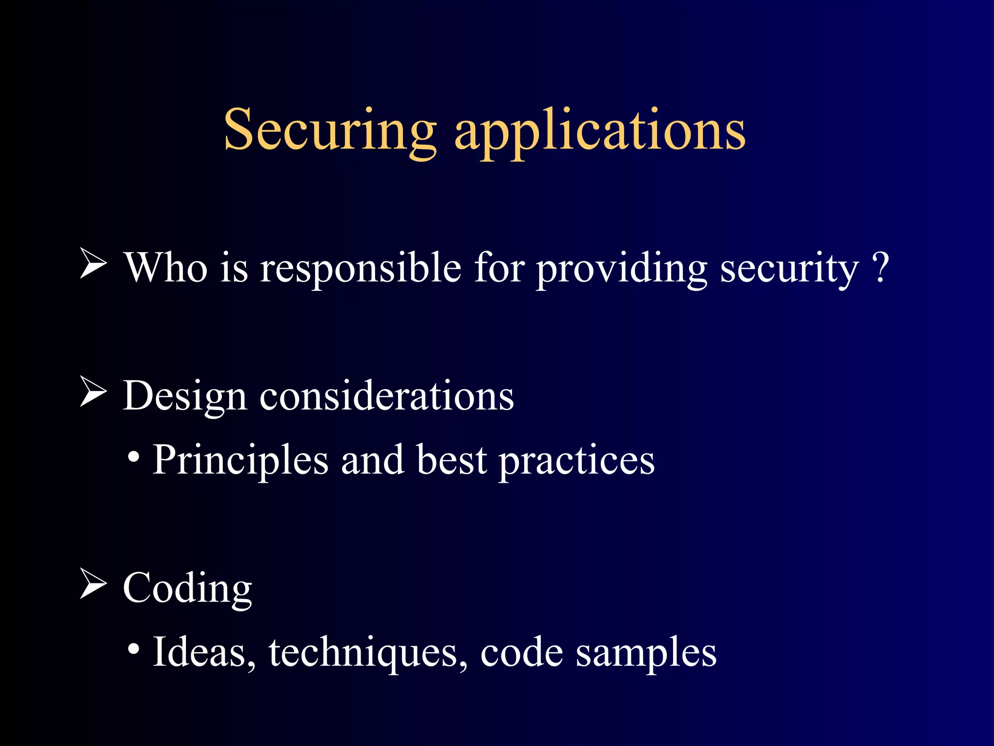 Application Security | PPT