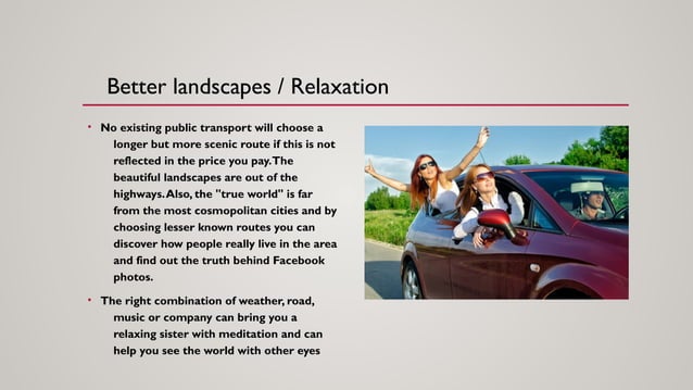 Travelling by car – advantages and disadvantages | PPT Travelling by car – advantages and disadvantages | PPT