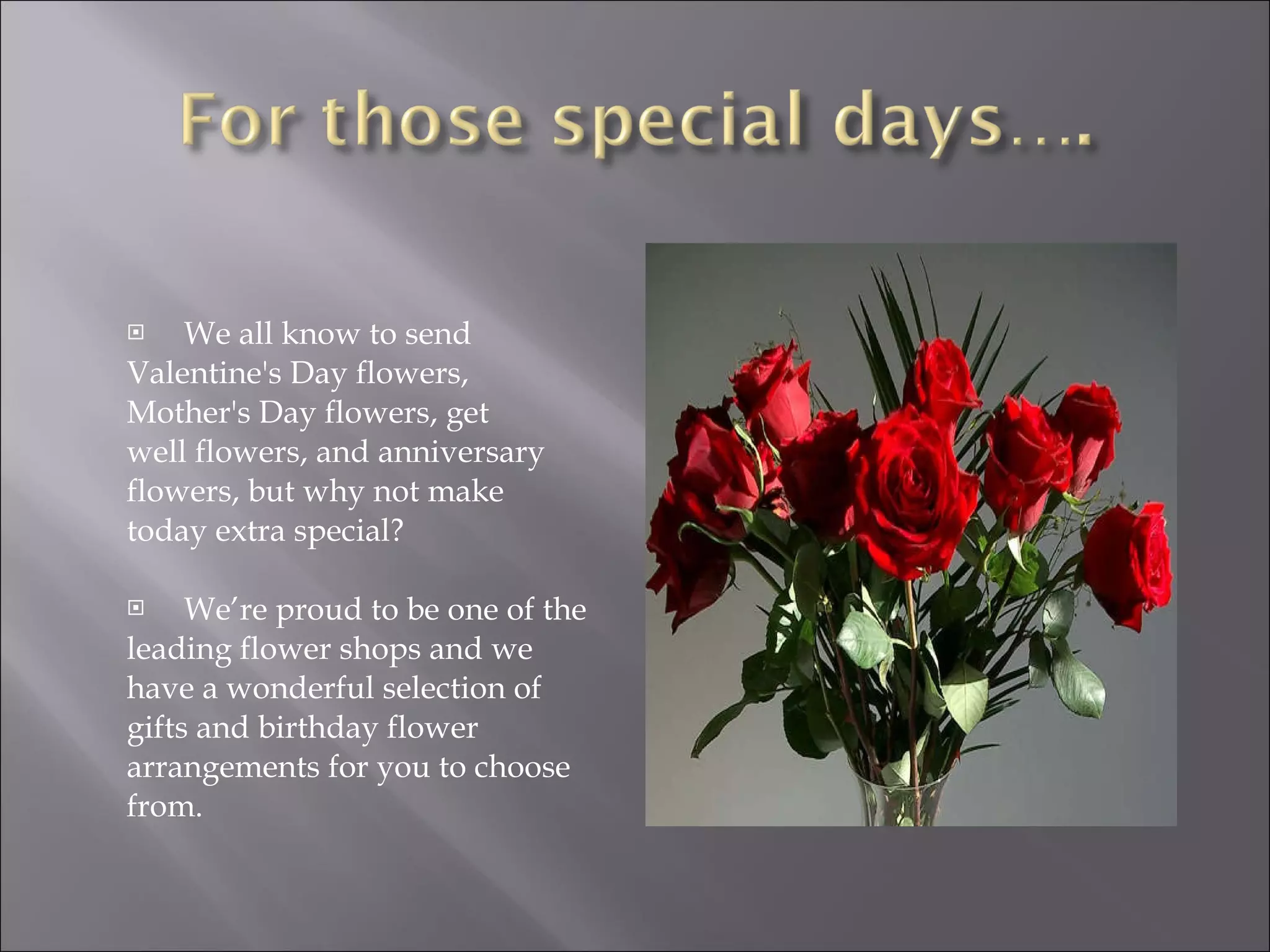 Introduction to Florist Shop | PPT