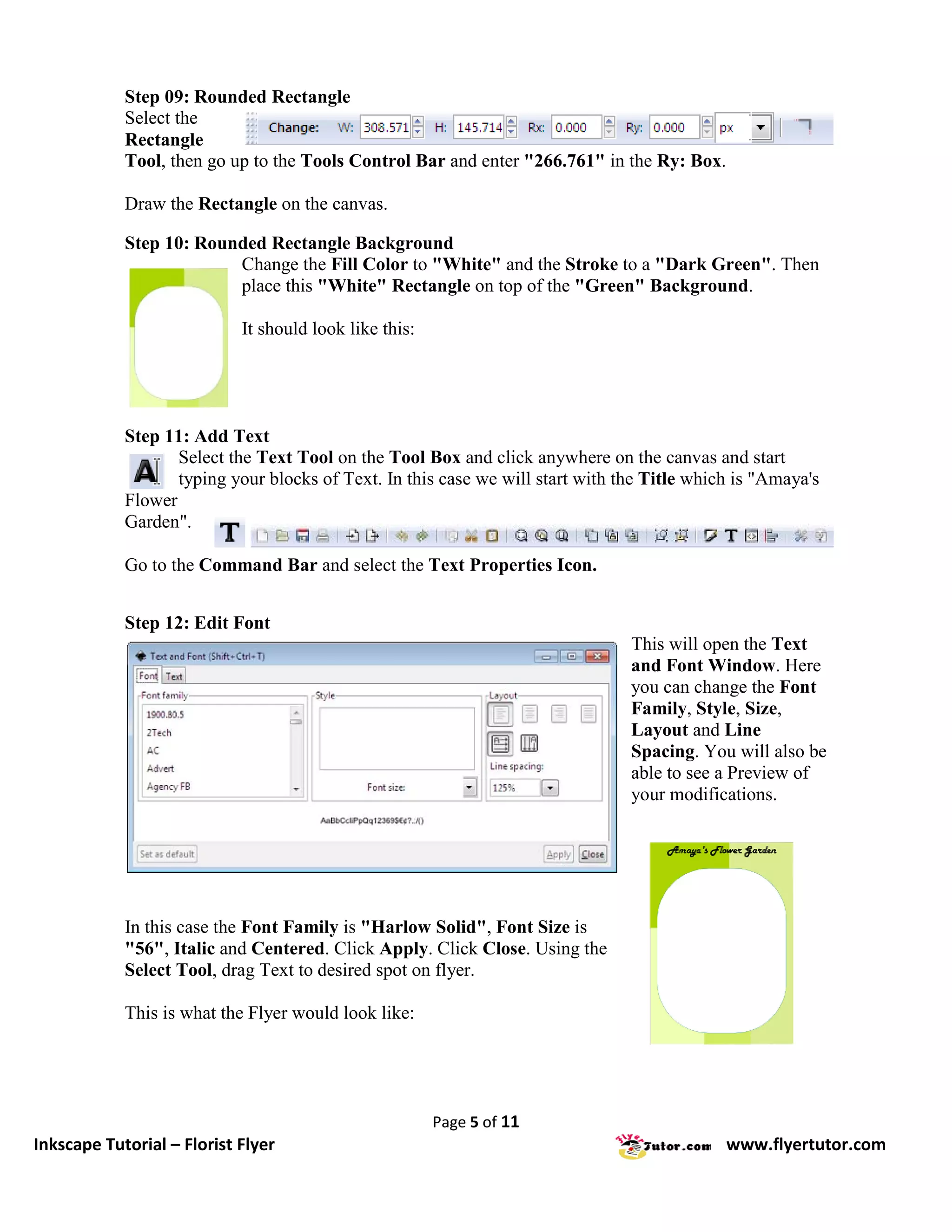 Inkscape Tutorials: Florist Flyer | PDF