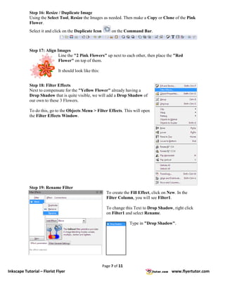 Inkscape Tutorials: Florist Flyer | PDF