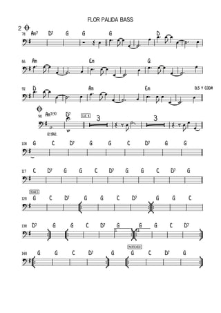 Flor palida (bass) marc anthony | PDF