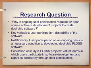 User Contribution and Desirable Software | PPT