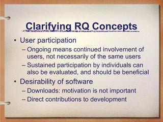 User Contribution and Desirable Software | PPT