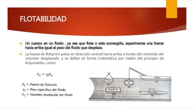 Flotabilidad y estabilidad