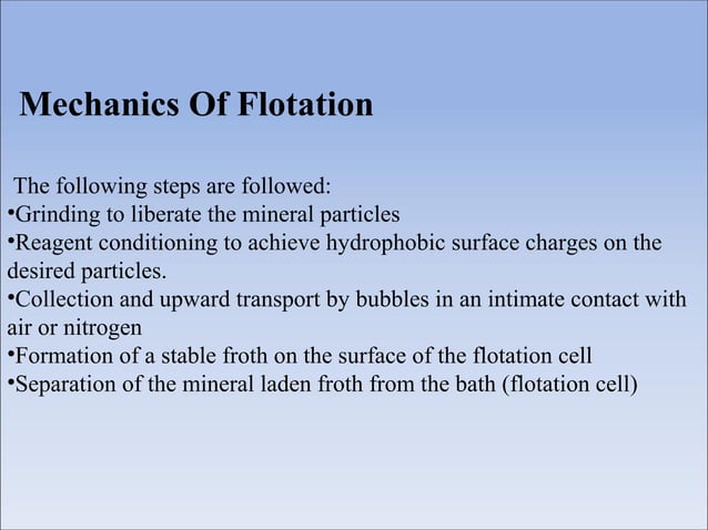 Flotation | PPT | Chemistry | Science