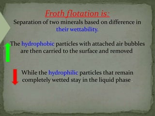 Froth flotation and Denver Flotation Cell | PPT