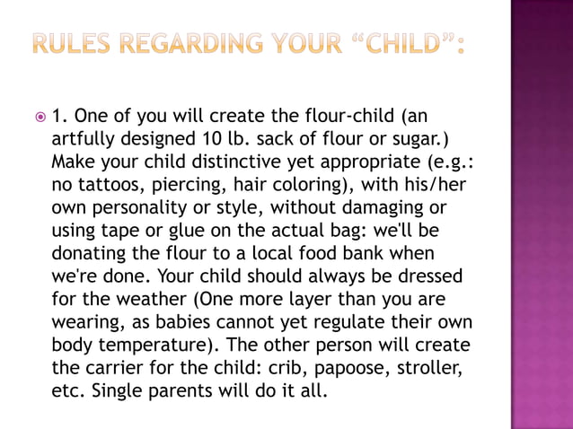 Flour baby project | PPTX