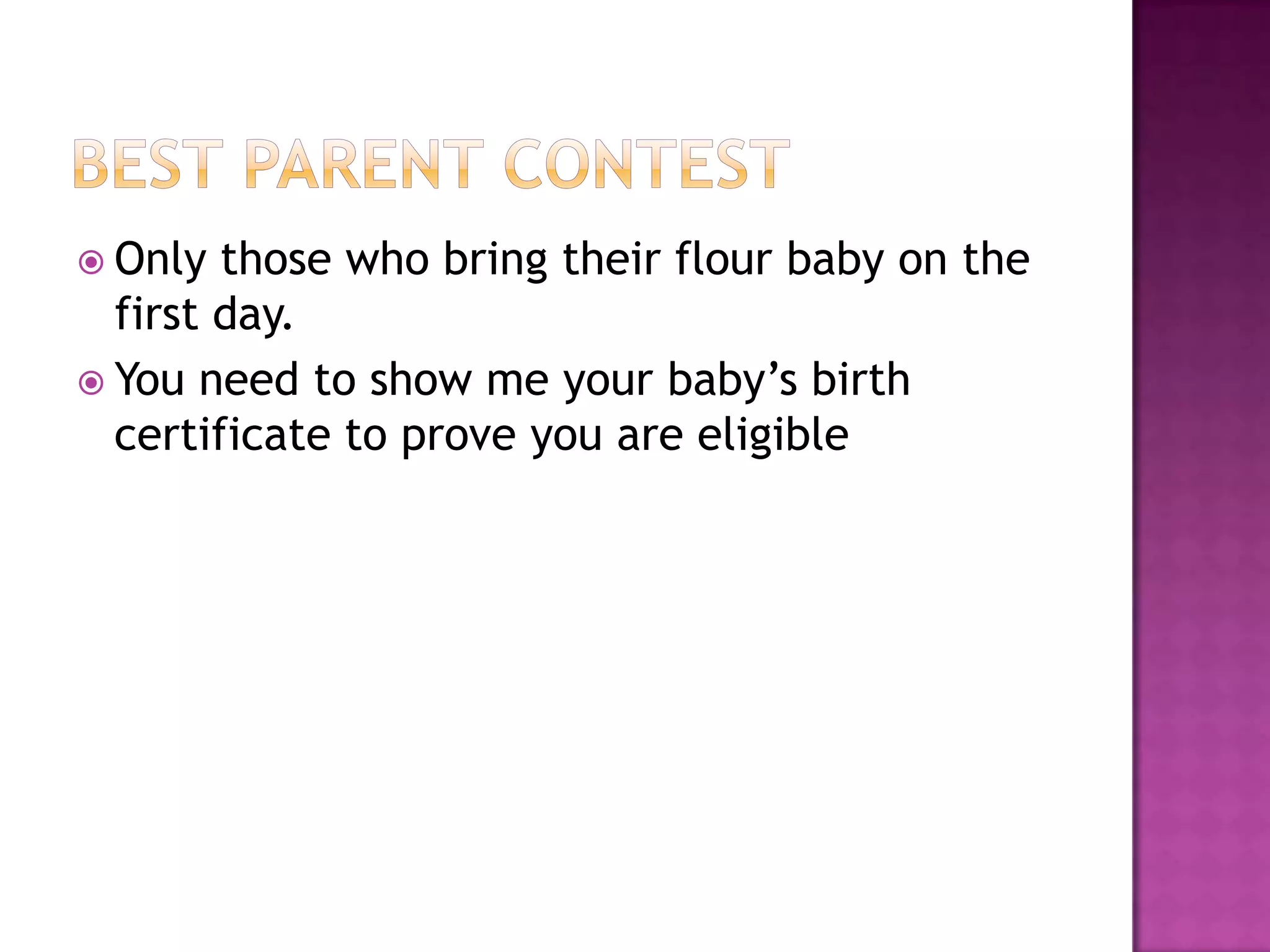 Flour baby project | PPTX