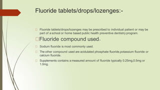 Flouride in dentistry | PPTX