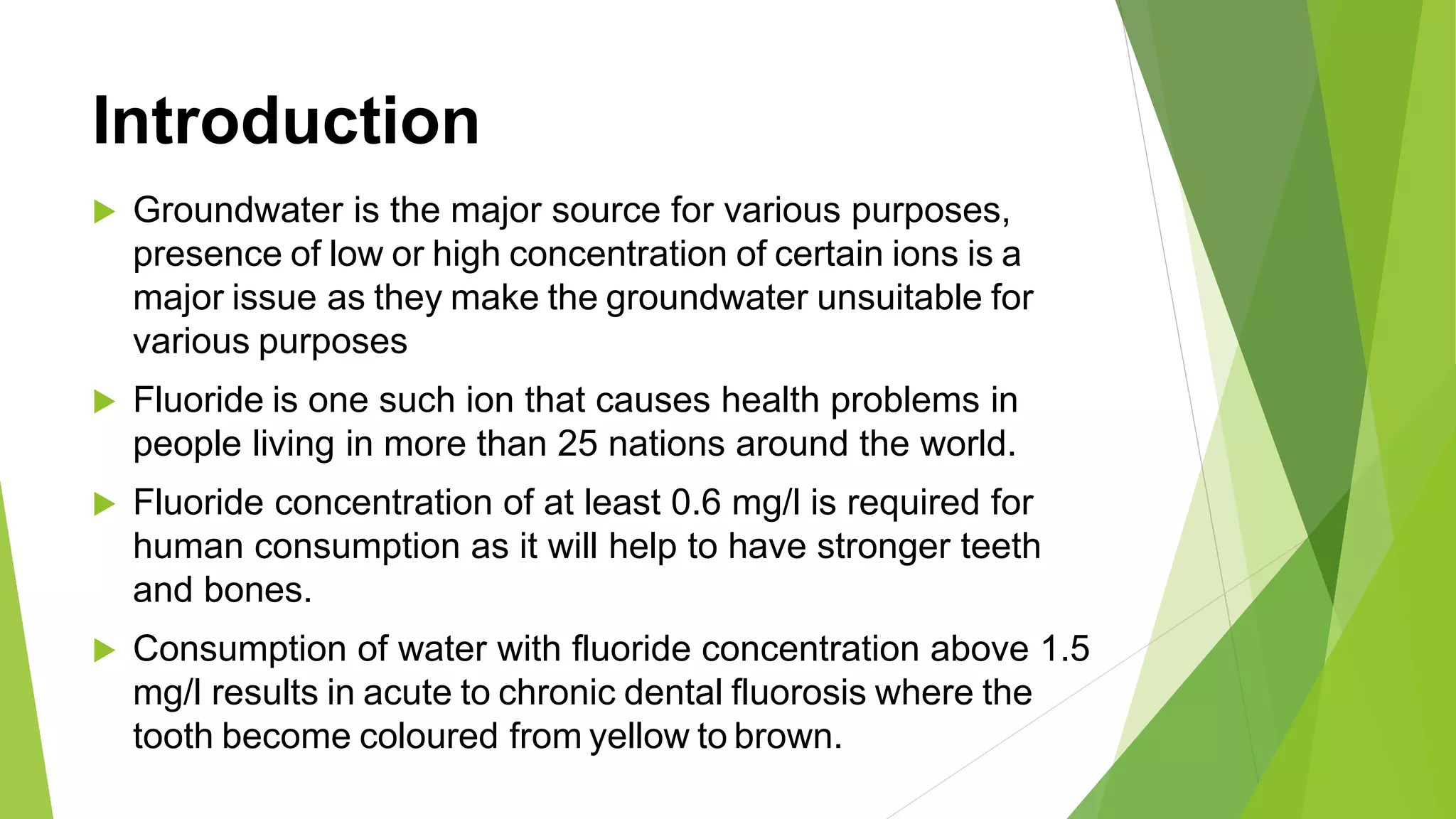 Flouride in ground water. (AMU SEMINAR) | PPTX