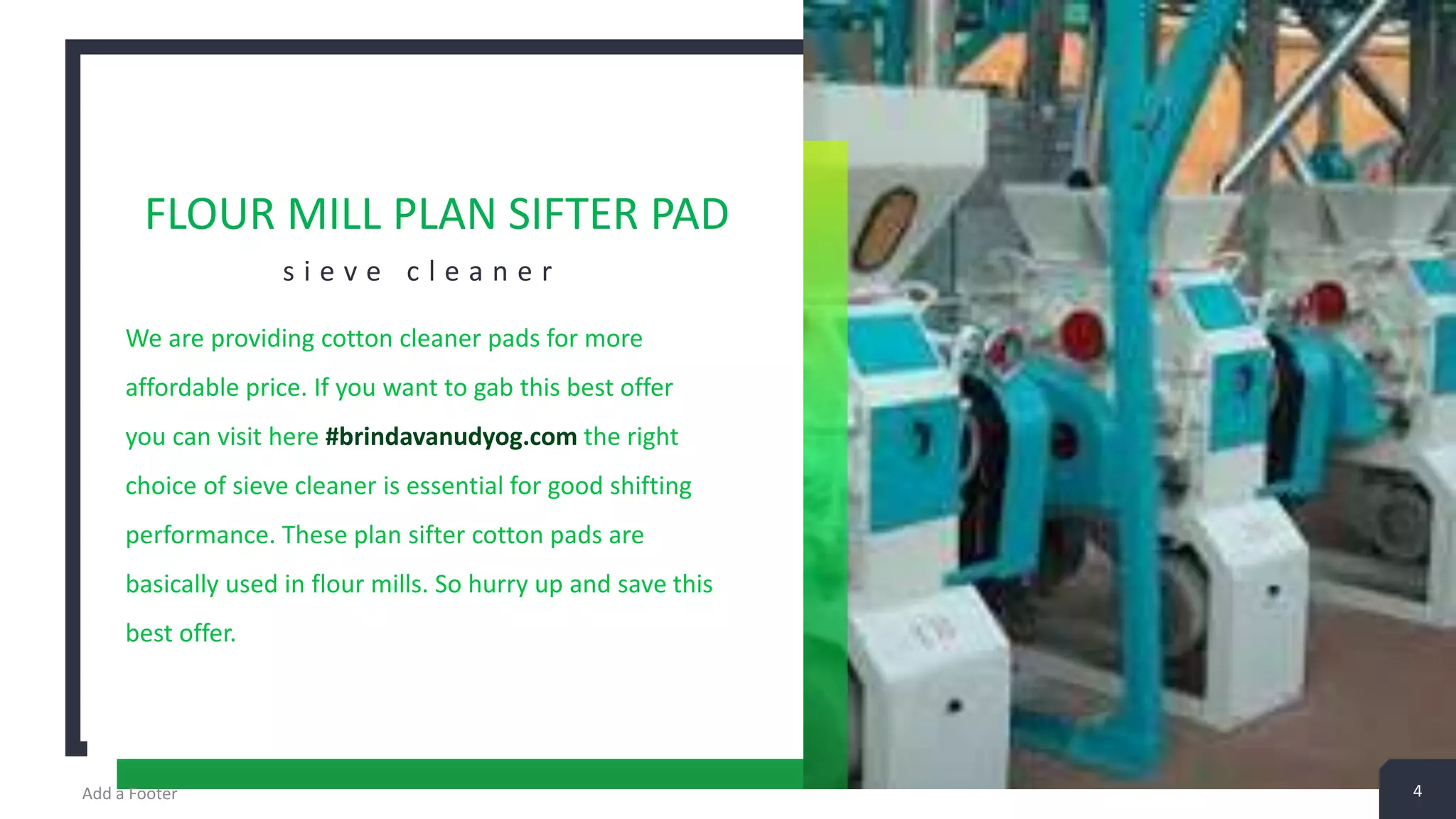 Flour mill plan sifter sieve cleaner | PPTX