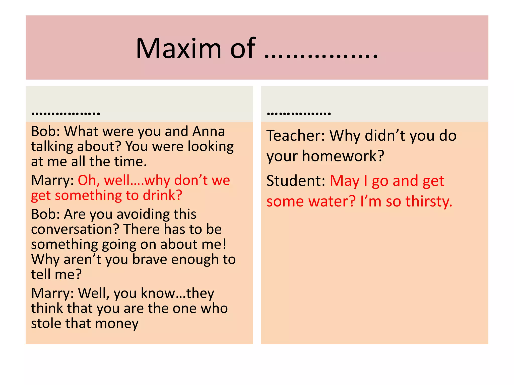 Flouting and violating maxims | PPTX