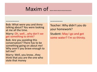 Flouting and violating maxims | PPTX