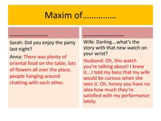 Flouting and violating maxims | PPTX