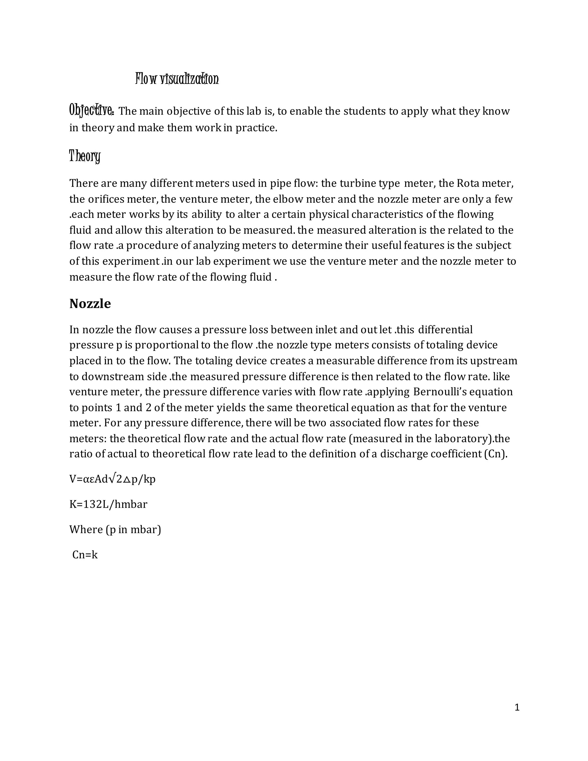 Flow visualization | DOCX