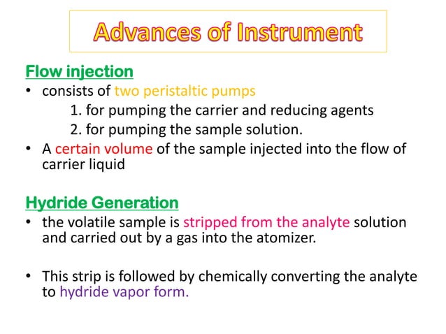 Flow Injection Hydride Generation Ppt