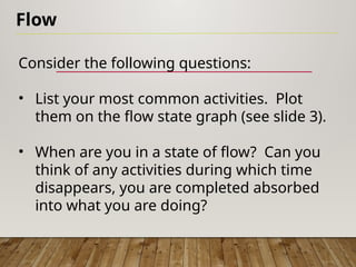 Flow concept in positive psychology vacc | PPTX