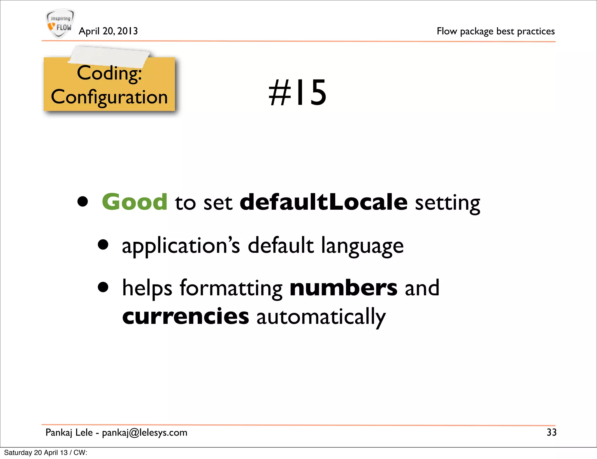 TYPO3 Flow package best practices | PPT