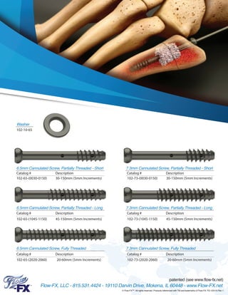 FlowFX: Flow Screw ~ Product Sheet | PDF
