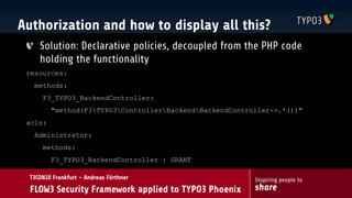 FLOW3 Security Framework applied to TYPO3 Phoenix | PPT