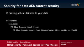 FLOW3 Security Framework applied to TYPO3 Phoenix | PPT