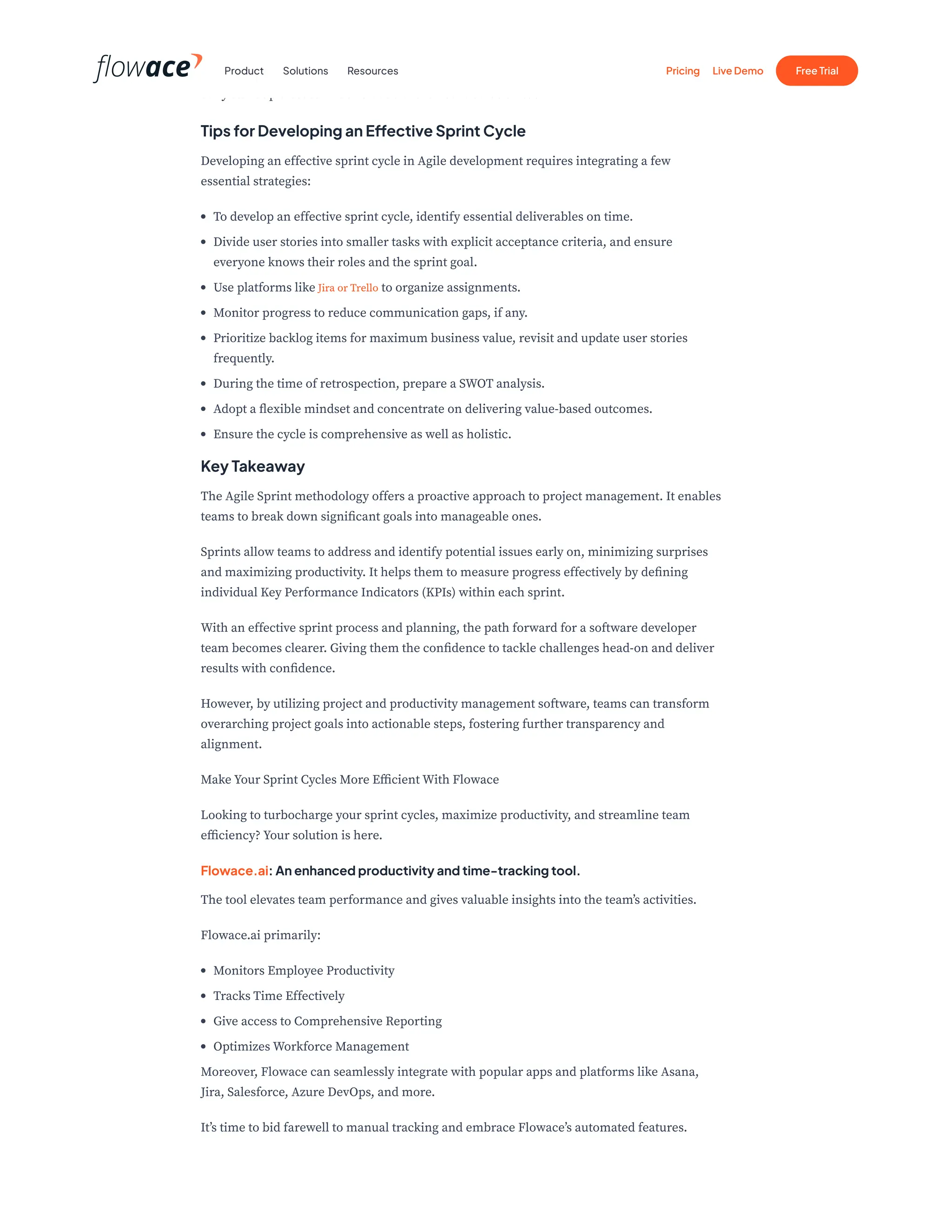 Agile Development: What is a Sprint Cycle? | PDF