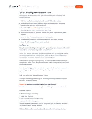 Agile Development: What is a Sprint Cycle? | PDF