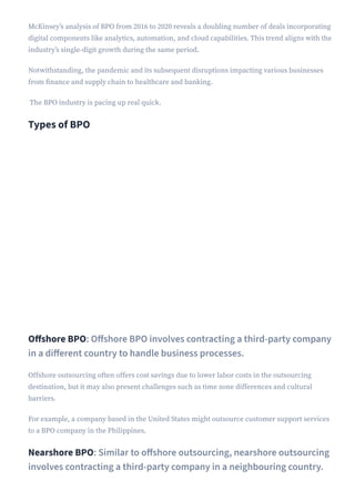 Business Process Outsourcing (BPO): Everything You Need To Know | PDF