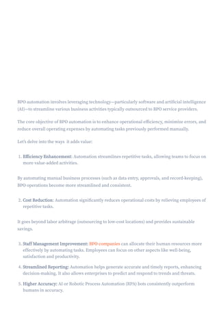 Business Process Outsourcing (BPO): Everything You Need To Know | PDF