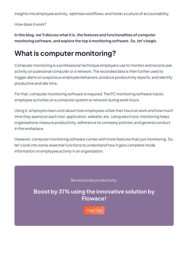 Computer Monitoring: 6 Best PC Monitoring Software | PDF