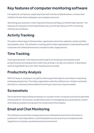 Computer Monitoring: 6 Best PC Monitoring Software | PDF