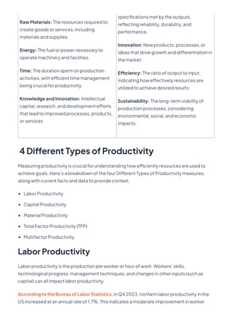 What Are The Different Types Of Productivity? | PDF